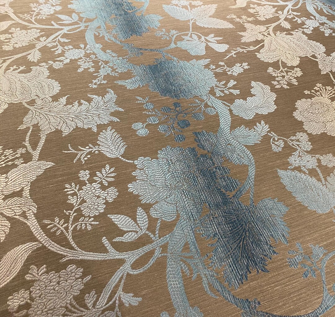 Nina Campbell / Osborne & Little Blue "amazonas" Ombre Floral Damask ...