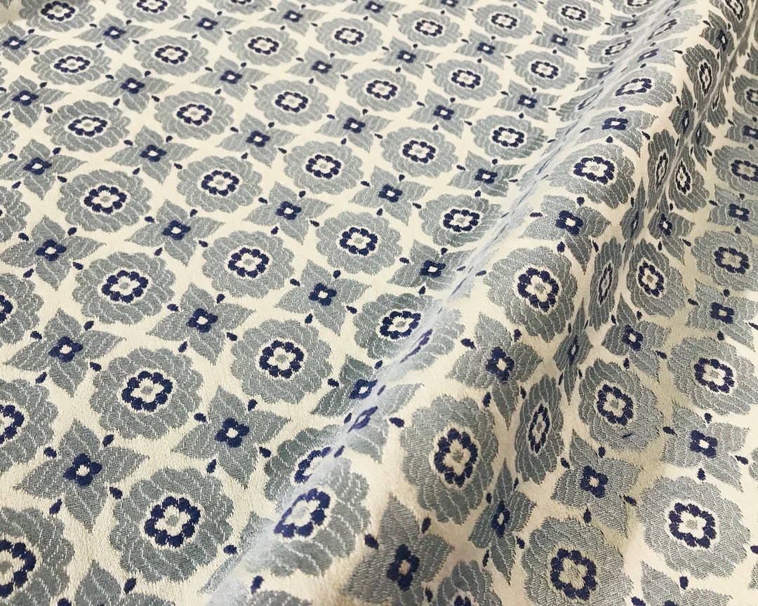 Scalamandre Colony Collection Bleu "haendel" Italian Woven Geometric ...