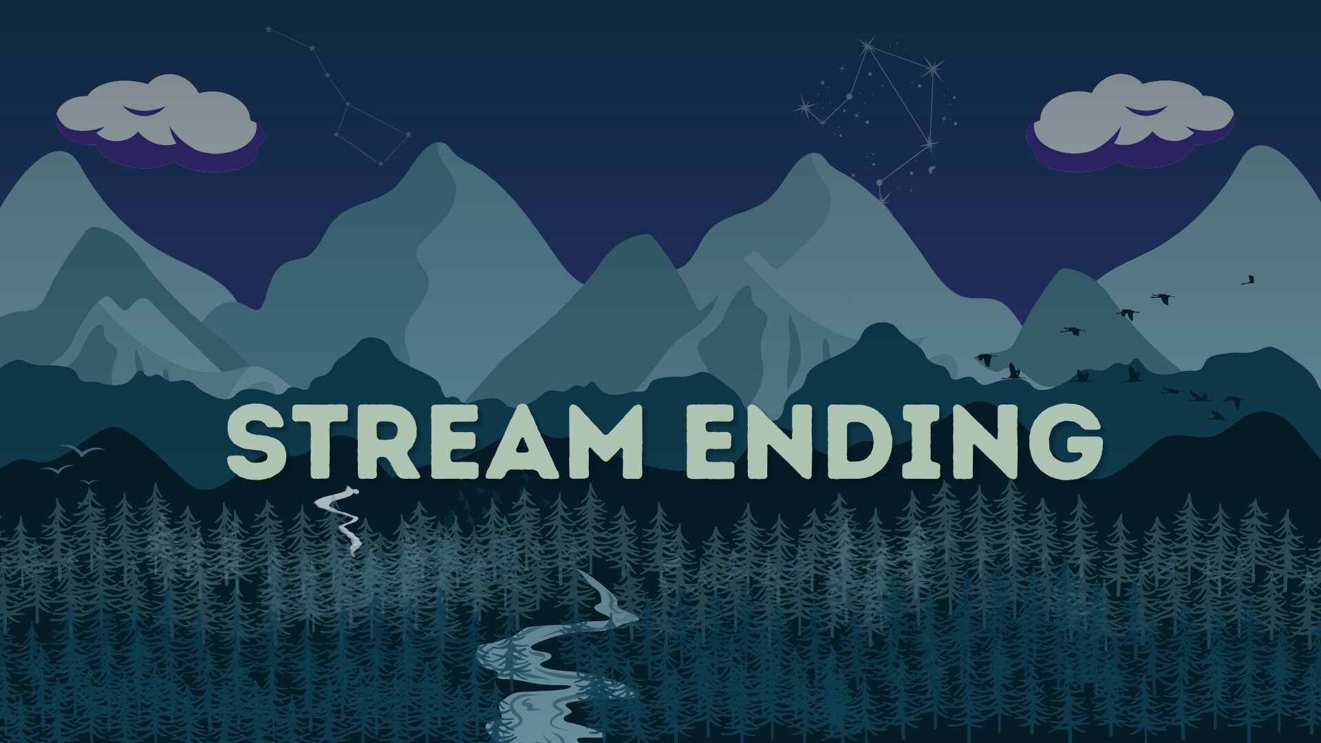 Animated Mountain Range Twitch Stream Branding Kit Bundle - Ready to ...