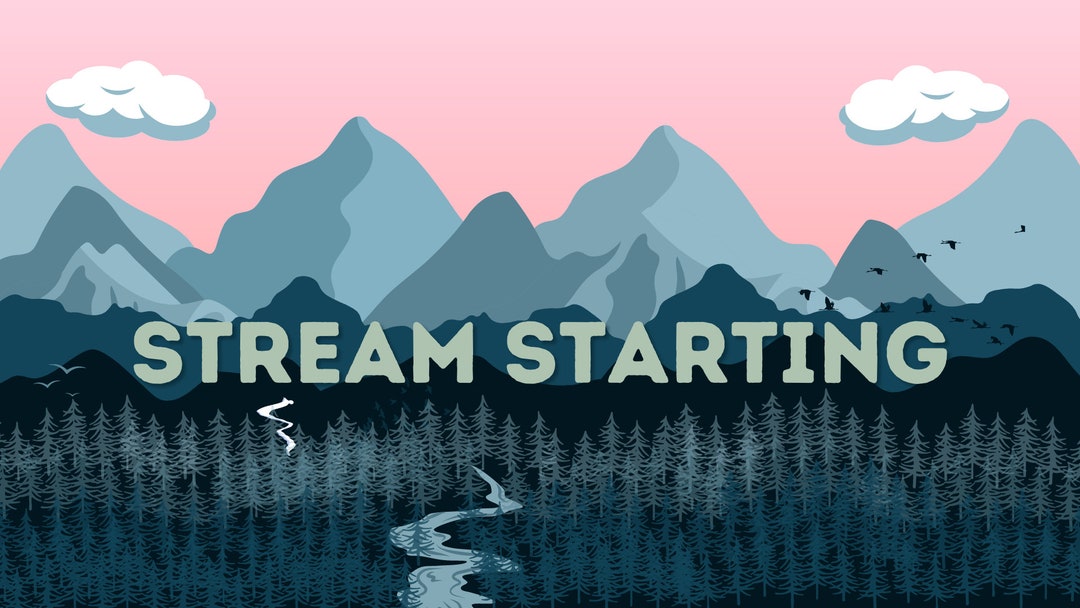Animated Mountain Range Twitch Stream Branding Kit Bundle - Ready to ...