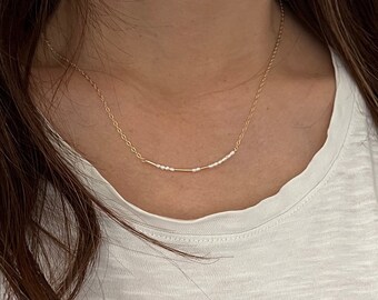 Gold Morse Code Necklace - Etsy