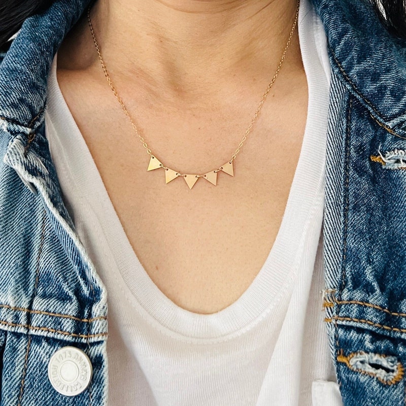 Triangle Necklace - Etsy