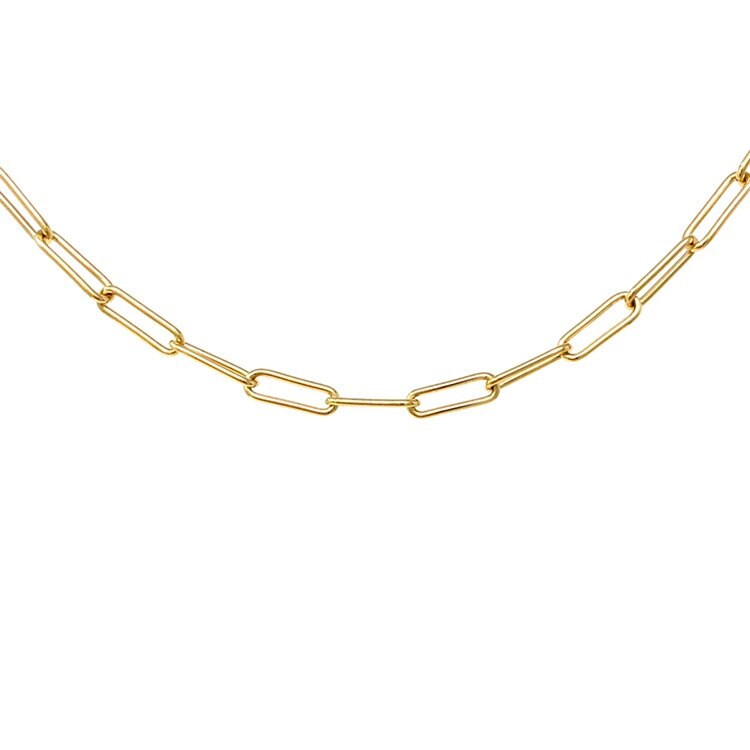 Gold THICK LONG LINK Chain Necklace // Paperclip Layering - Etsy