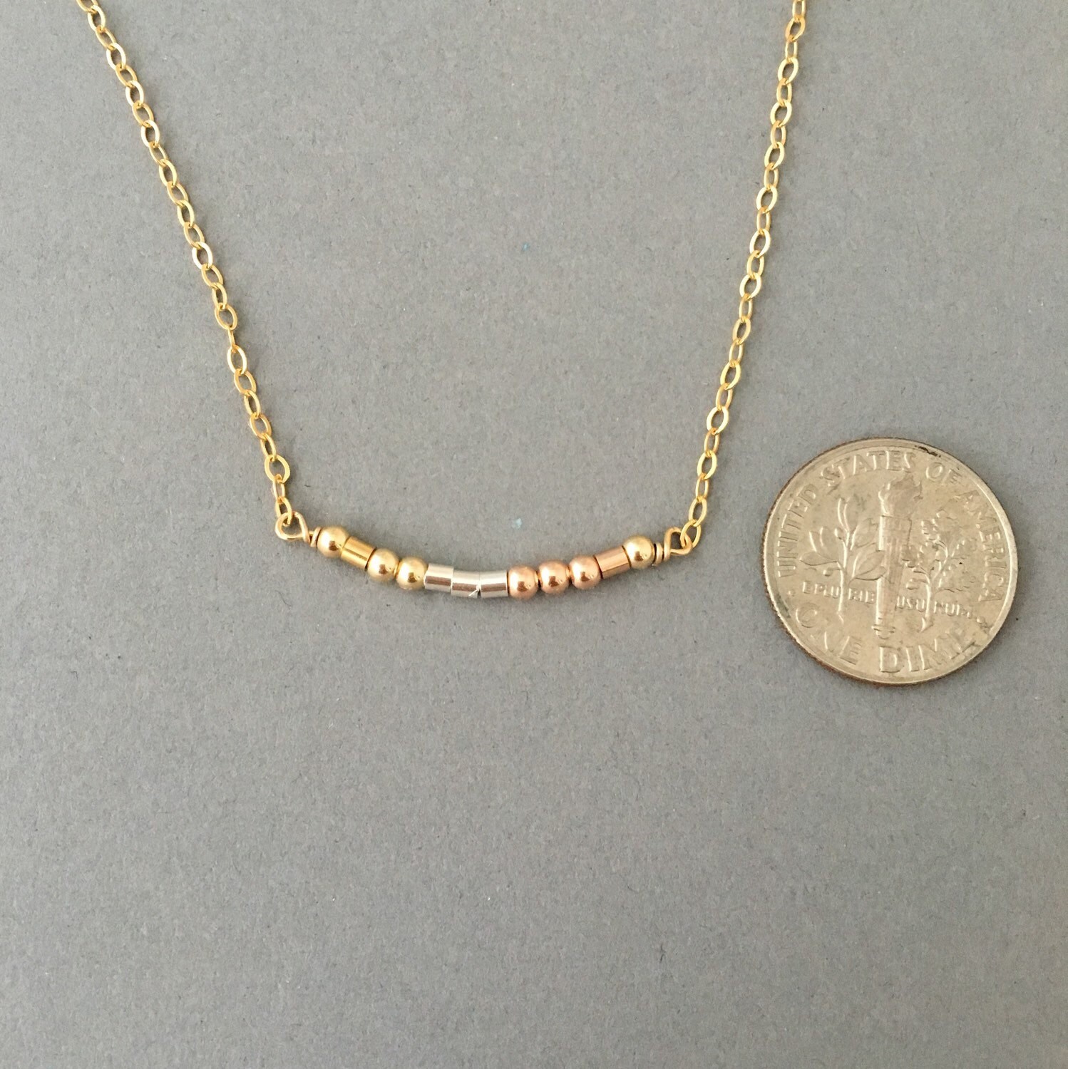CUSTOM Gold Fill Morse Code Necklace Also in Sterling Silver - Etsy