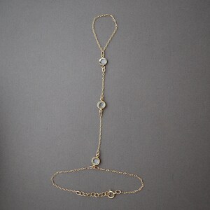 Gold or Silver Hand Chain Harness With Three Swarovski Crystals - Etsy