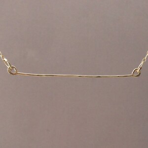 Hammered Horizontal Gold Fill Bar Necklace Also in Sterling | Etsy