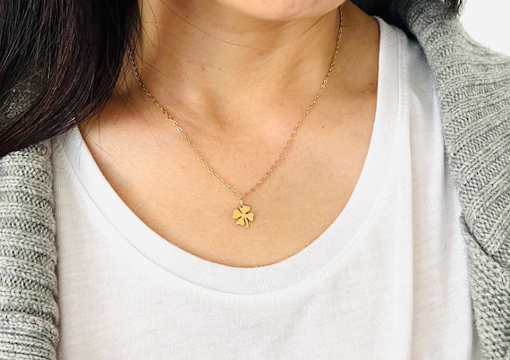 Etsy clover necklace store