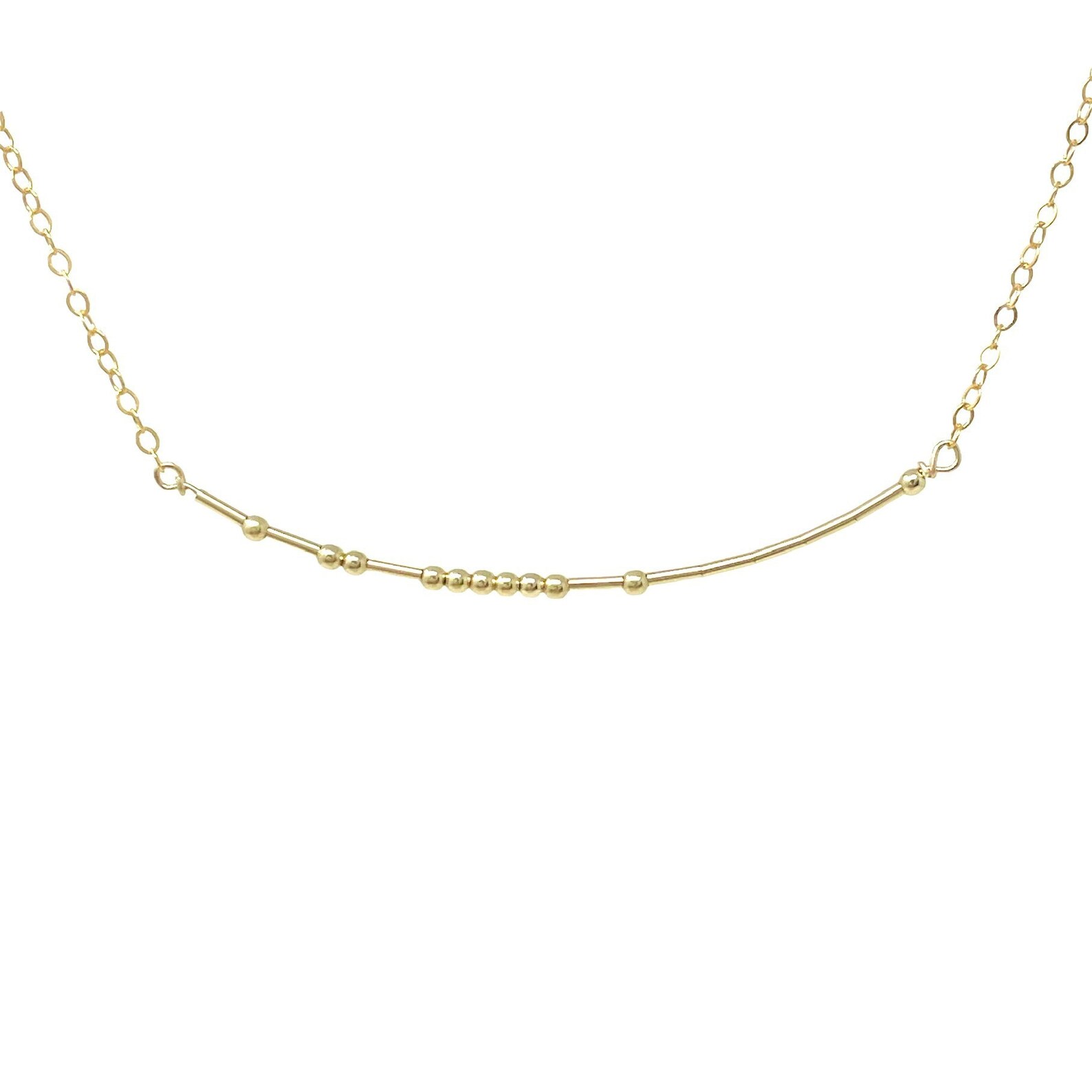 CUSTOM Gold Fill Morse Code Necklace, Also in Sterling Silver ...
