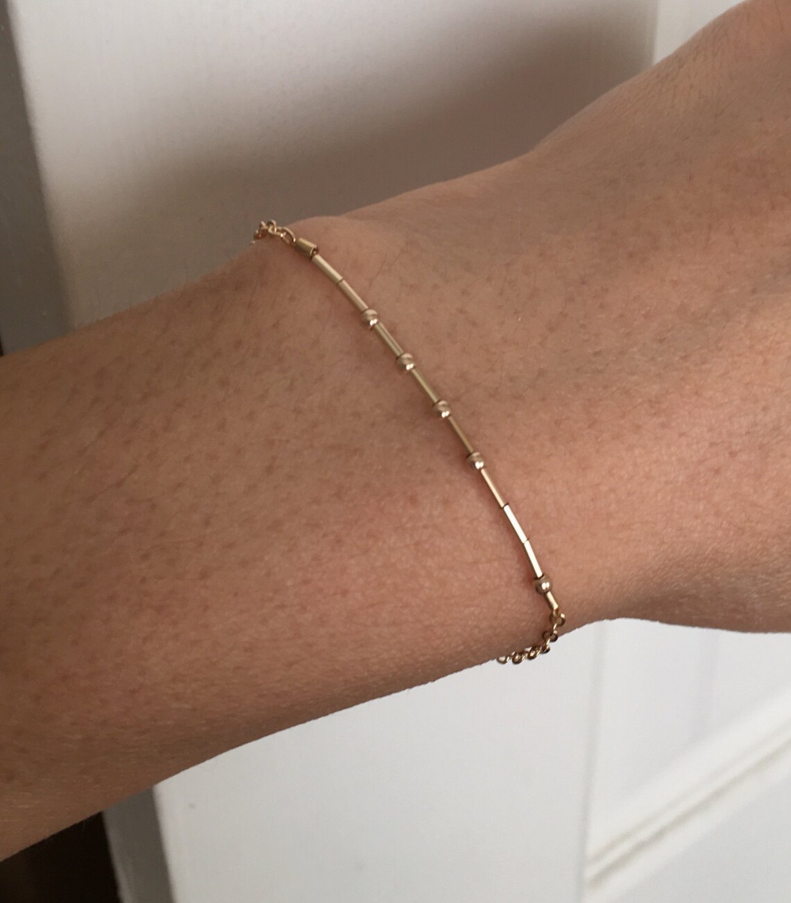 CUSTOM Morse Code Gold Fill Bracelet also available in | Etsy