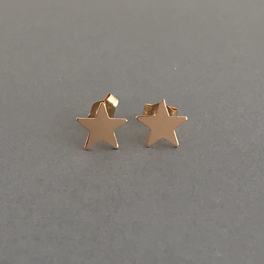 Star Post Earrings Gold Fill, Rose Gold Fill, or Sterling Silver - Etsy