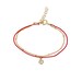Red String and Satellite Chain With Crystal Layering Bracelet in Gold ...