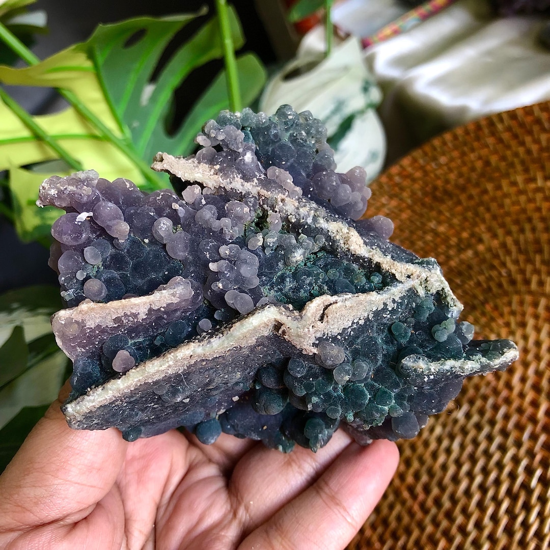 Grape Agate Cluster – Purple Green Bicolor Indonesia Mineral, Shell ...