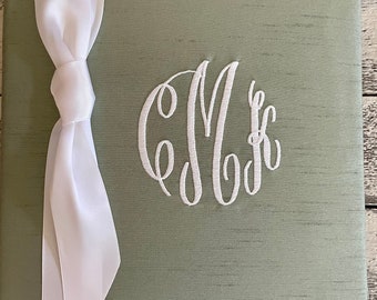 Monogrammed Wedding Memory Book - Etsy