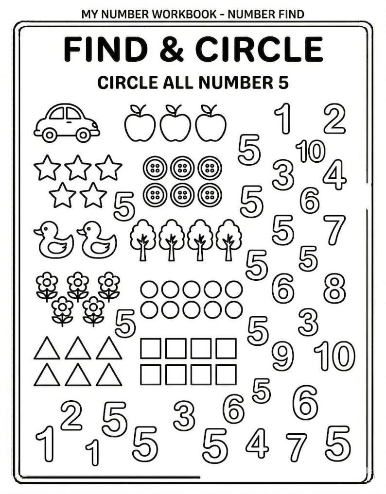 1 to 10 Numbers Tracing & Counting Book for Kids | Printable Preschool ...