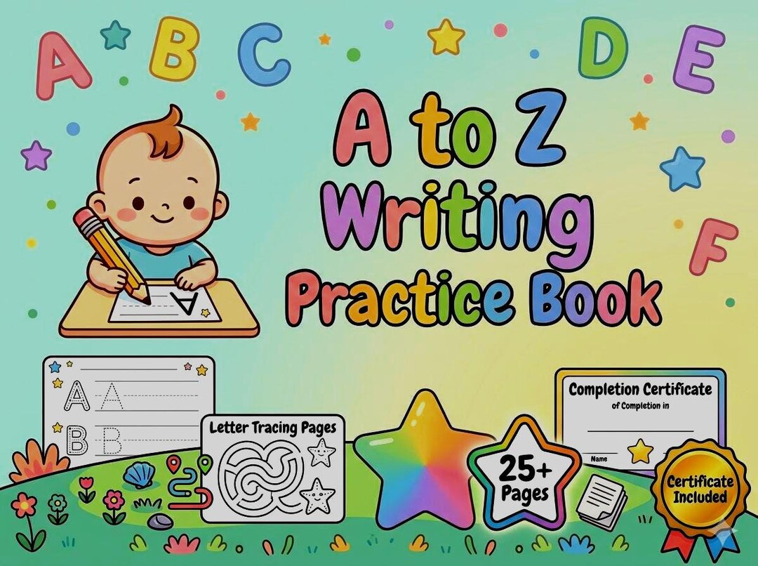 A to Z Alphabet Writing Practice Book for Kids | Printable ABC Tracing ...