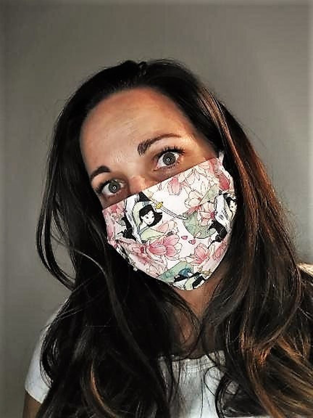 Floral Disney Princess Cloth Face Covering Washable Face Mask - Etsy