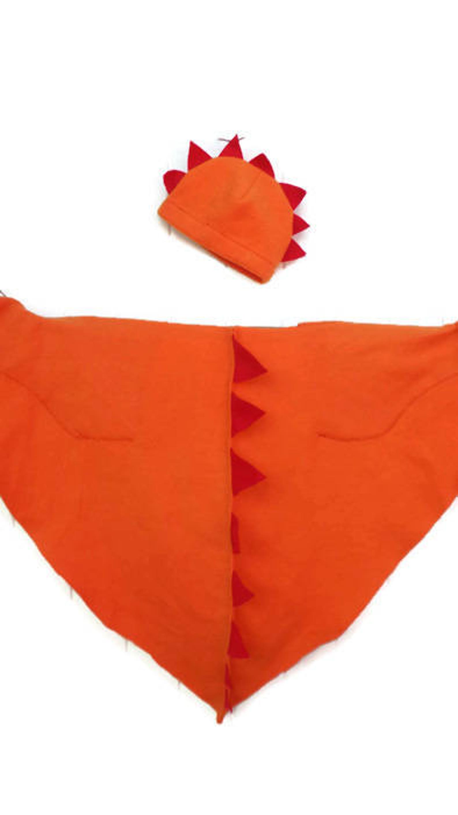 Orange With Red Spikes Dragon Costume With Hat Dinosaur | Etsy