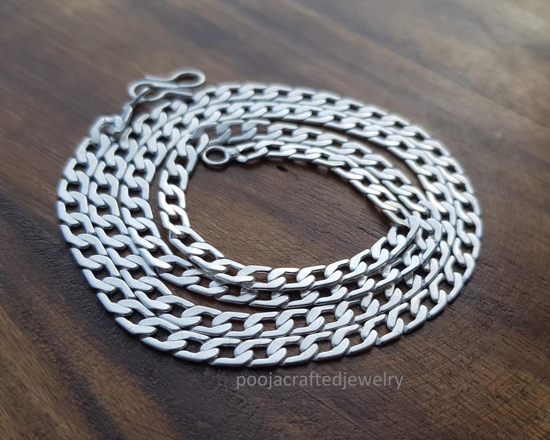Sterling Silver Cuban Link Chain Necklace or Bracelet: Unisex Curb ...