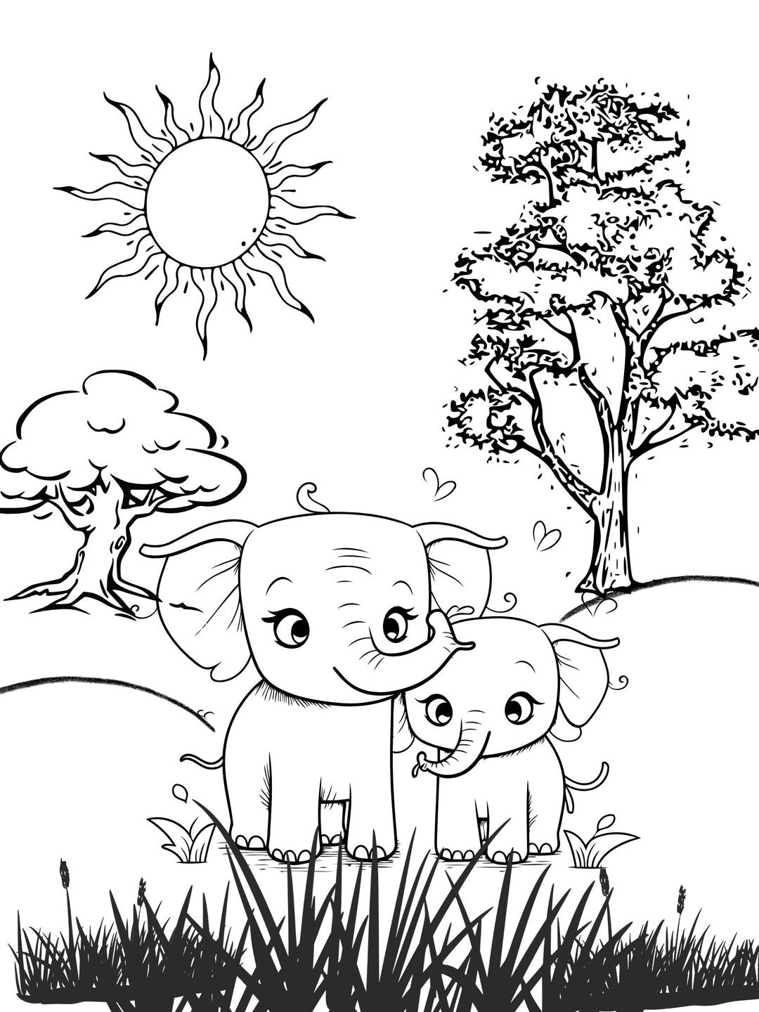Mother’s Day Coloring Pages Printable – Cute Animal Coloring Book for ...