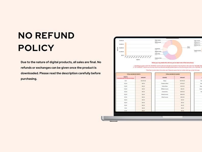 Google Sheets Income Tracker Spreadsheet Income Management Template ...