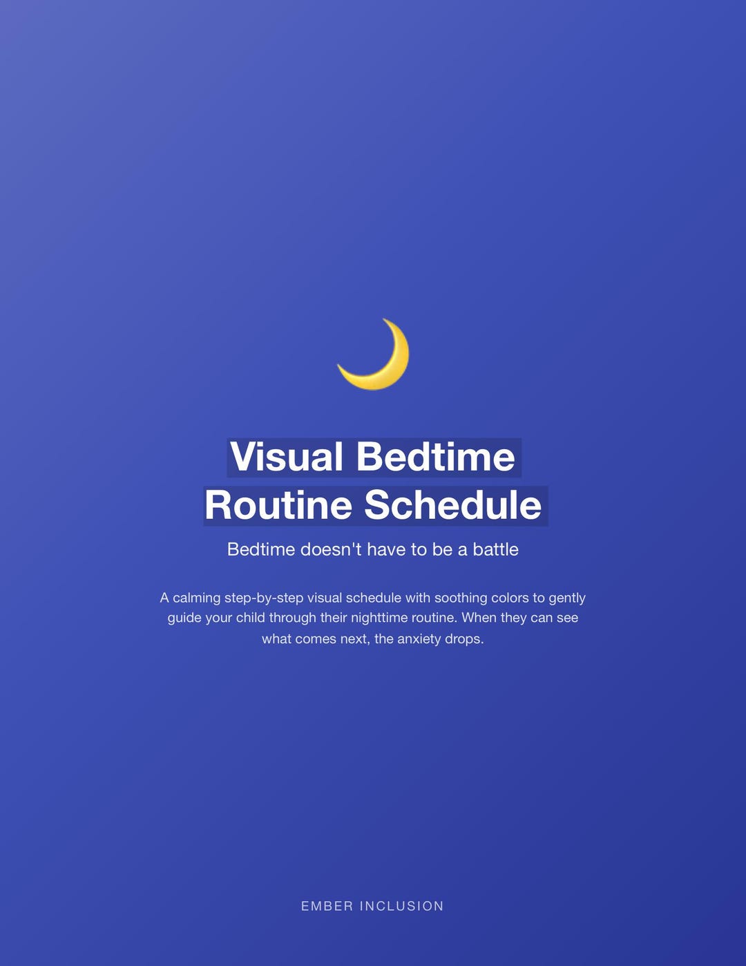 Visual Bedtime Routine Schedule Printable Autism ADHD Kids Night Time ...