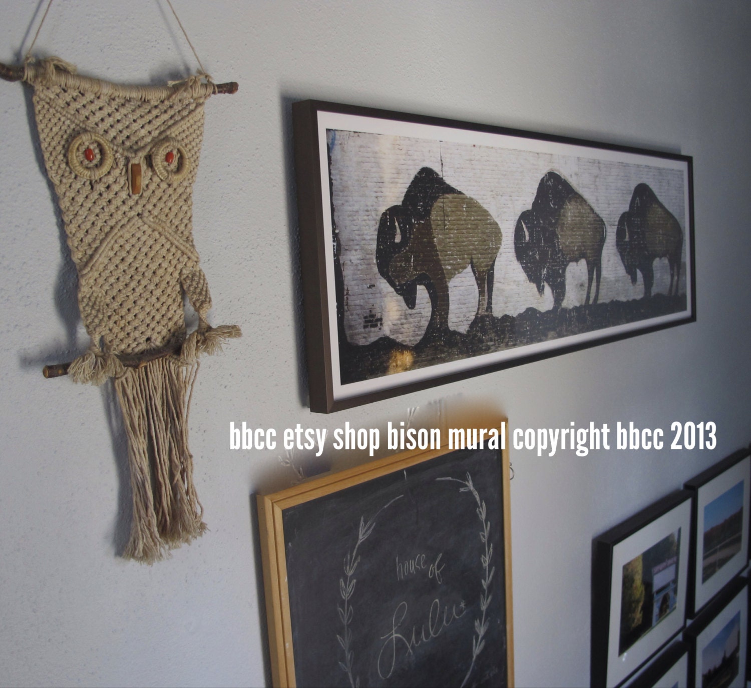 BISON FOUND MURAL 3 Buffaloes One 15 X 44 Photograph Iowa - Etsy