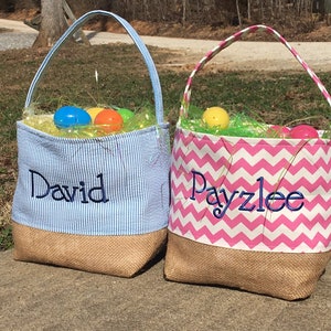 Personalized Camo Easter Basket, Embroidered Name Tote, Handmade Kids ...