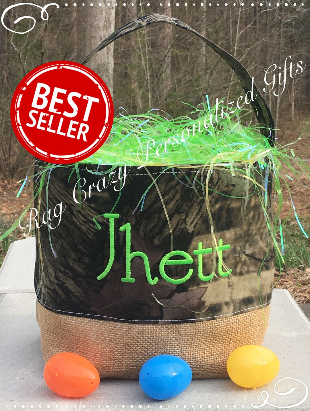 Personalized Easter Basket - Handmade Camo Easter Tote - Etsy