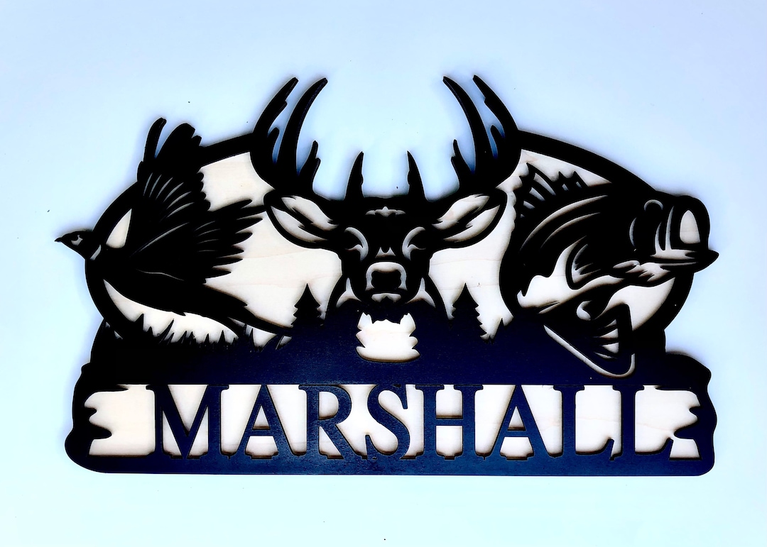 Hunting and Fishing Sign - Fathers Day Gift - Personalized Dad Sign - Etsy