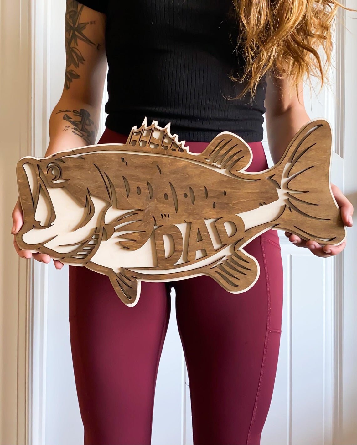Fishing Bass Sign Fathers Day Gifts Cabin Decor - Etsy India
