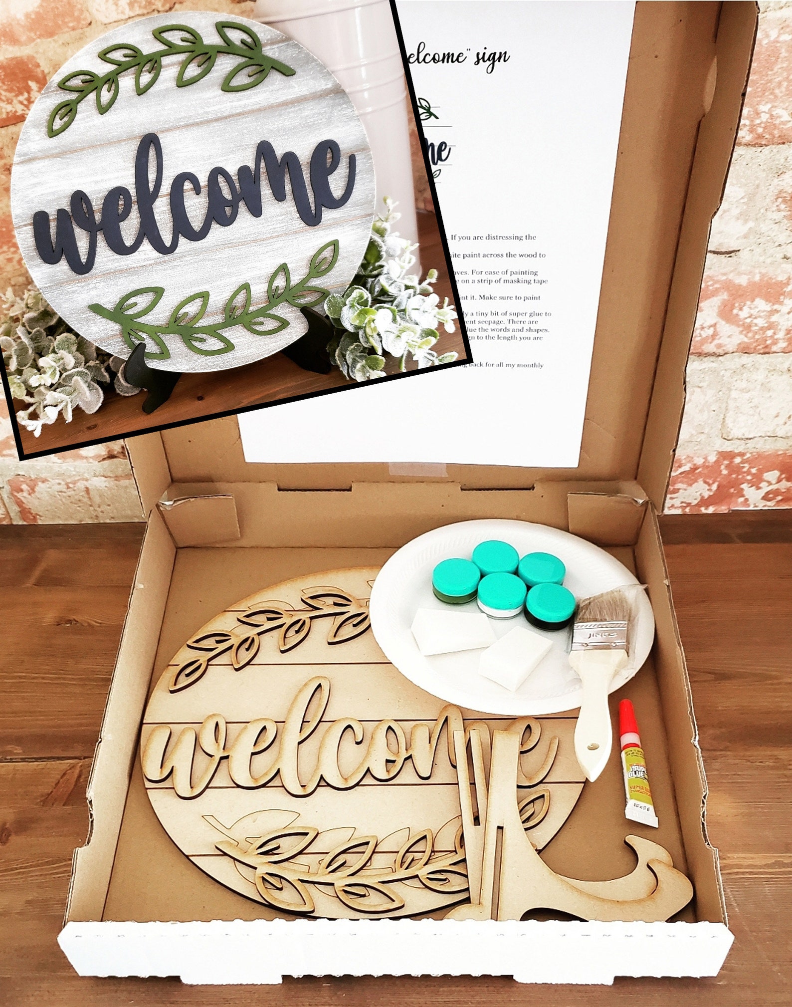 Welcome Sign DIY Paint Kit Welcome Sign Girls Night Paint - Etsy