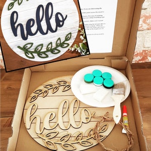 Welcome Sign DIY Paint Kit - Welcome Sign - Girls Night Paint Party - Etsy