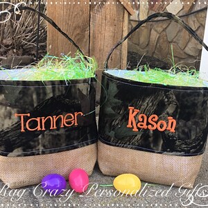 Handmade Easter Tote - Personalized Camo Easter Basket - Etsy
