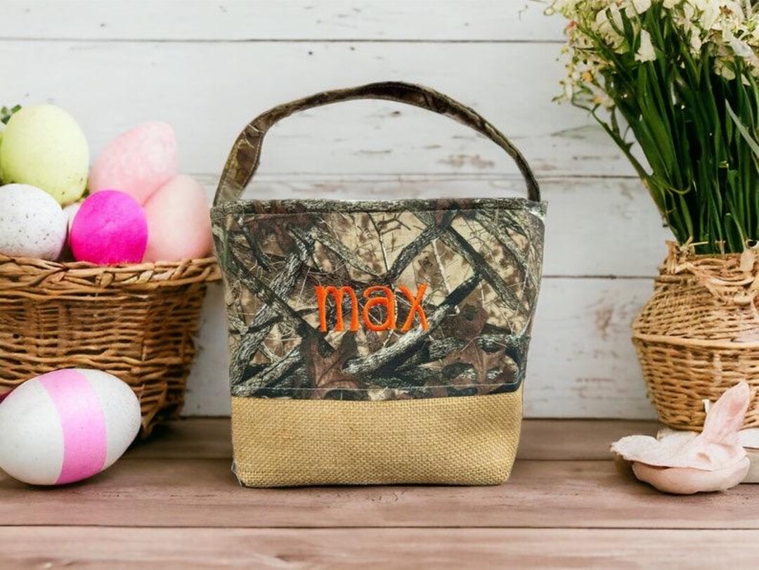 Handmade Easter Tote - Personalized Camo Easter Basket - Etsy