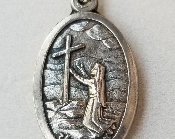 Vintage the Matrix Catholic Medal, Blessed Mother Mary, Cross, Silver ...
