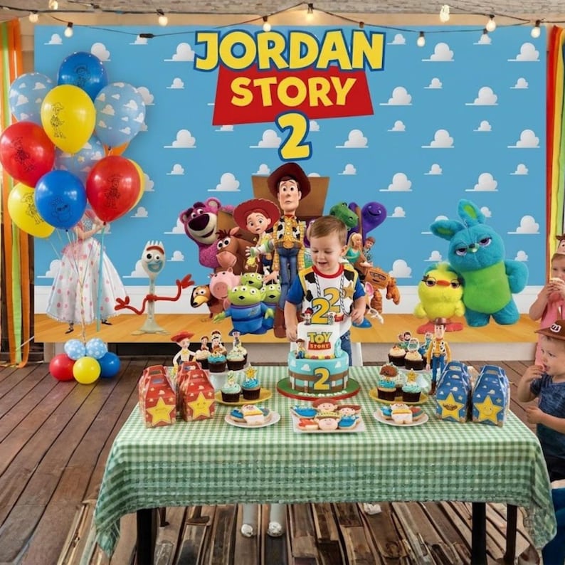 Toy Story Backdrop Kids Birthday Party Decor Ts1 - Etsy UK