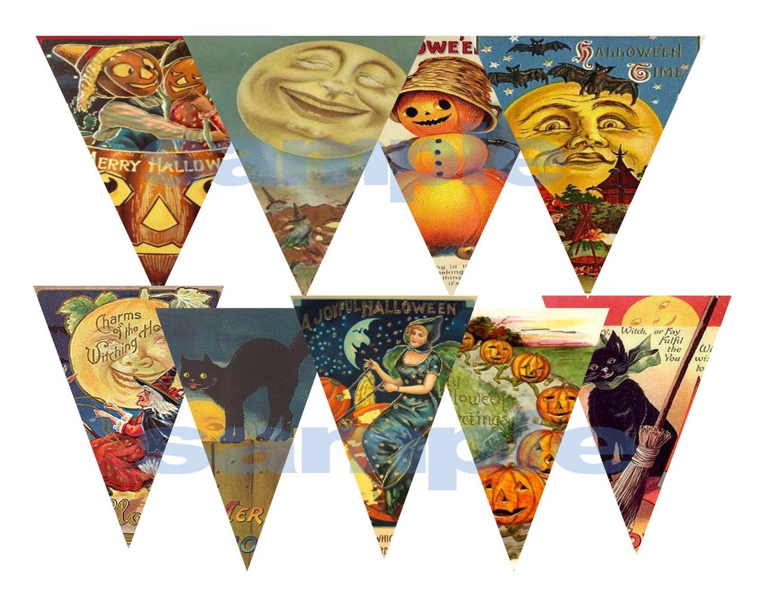 Vintage Halloween Banner - Etsy