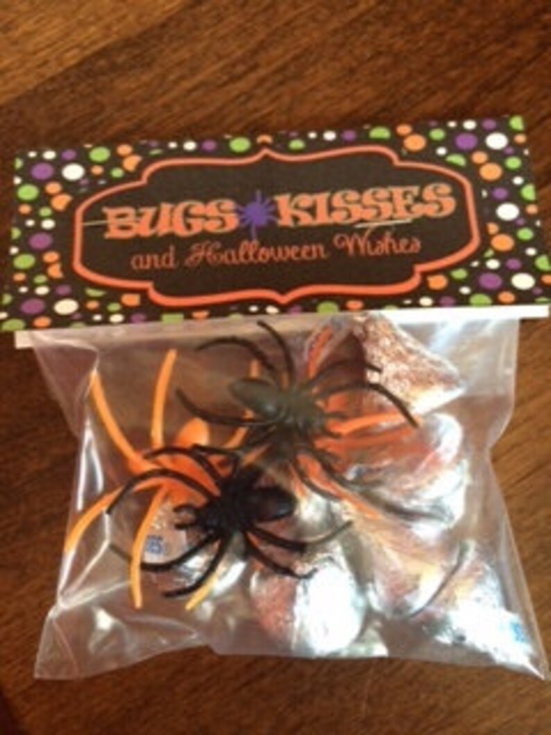 Printable Bugs and Kisses Treat Bag Topper Label Tag - Etsy
