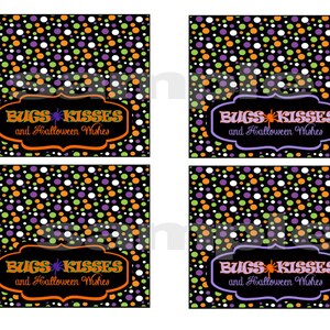 Printable Bugs and Kisses Treat Bag Topper Label Tag - Etsy