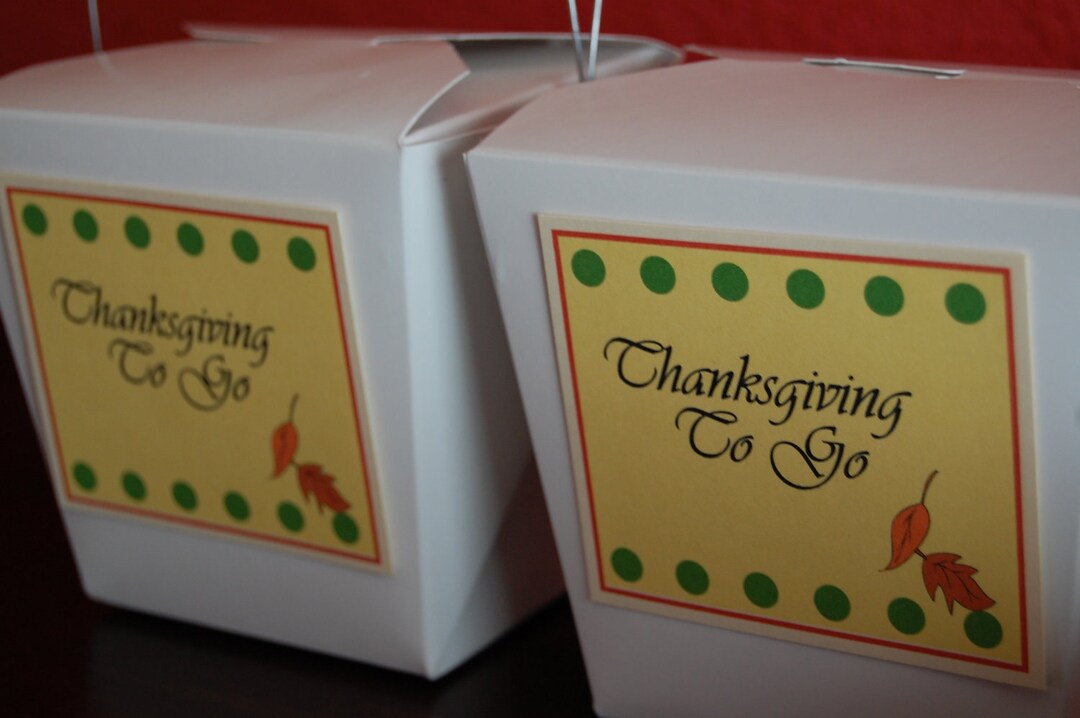 Printable Thanksgiving Dinner to Go Box Labels - Etsy