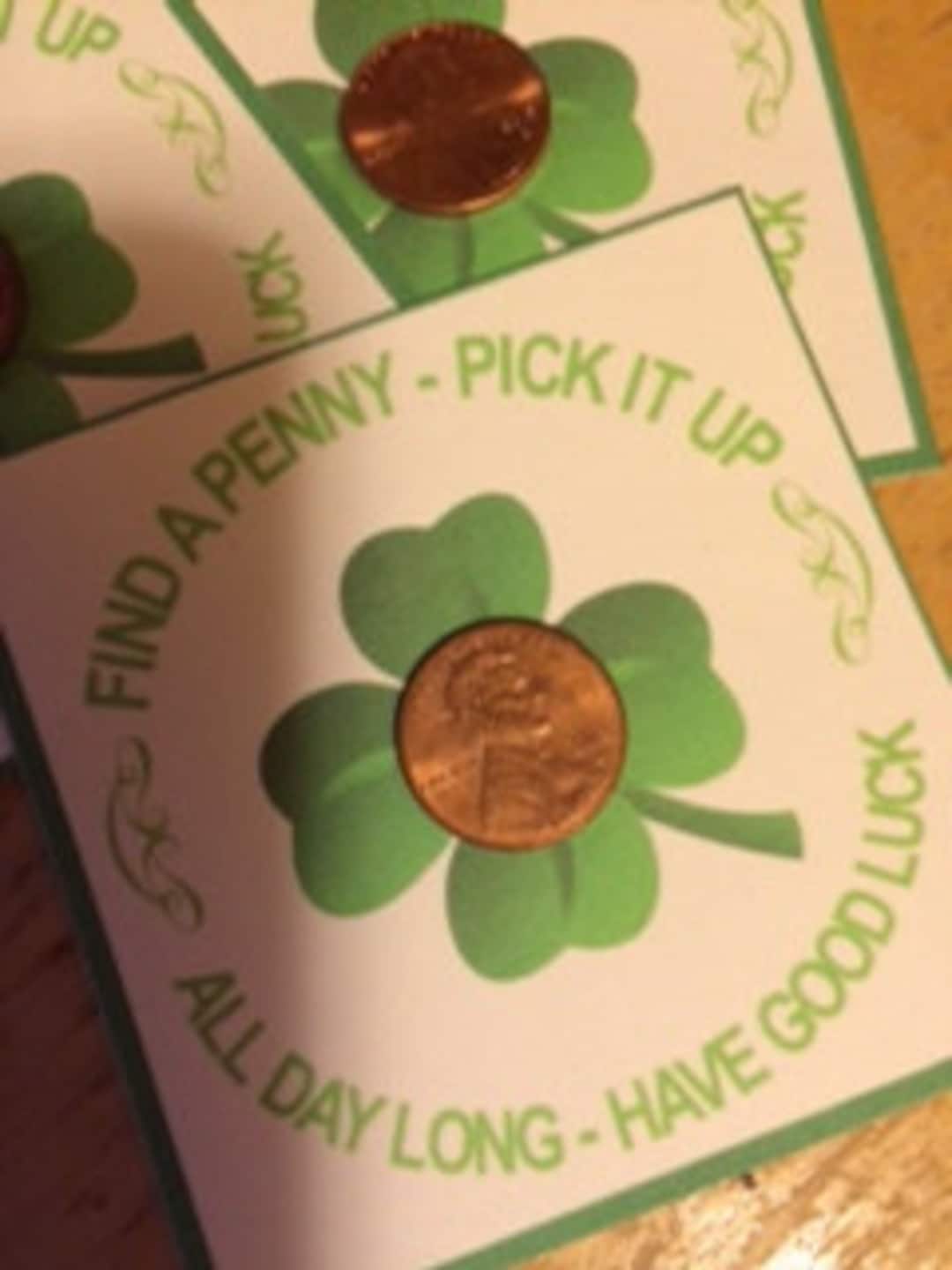 Printable St. Patricks Day Find A Penny Tag Good Luck Charm - Etsy