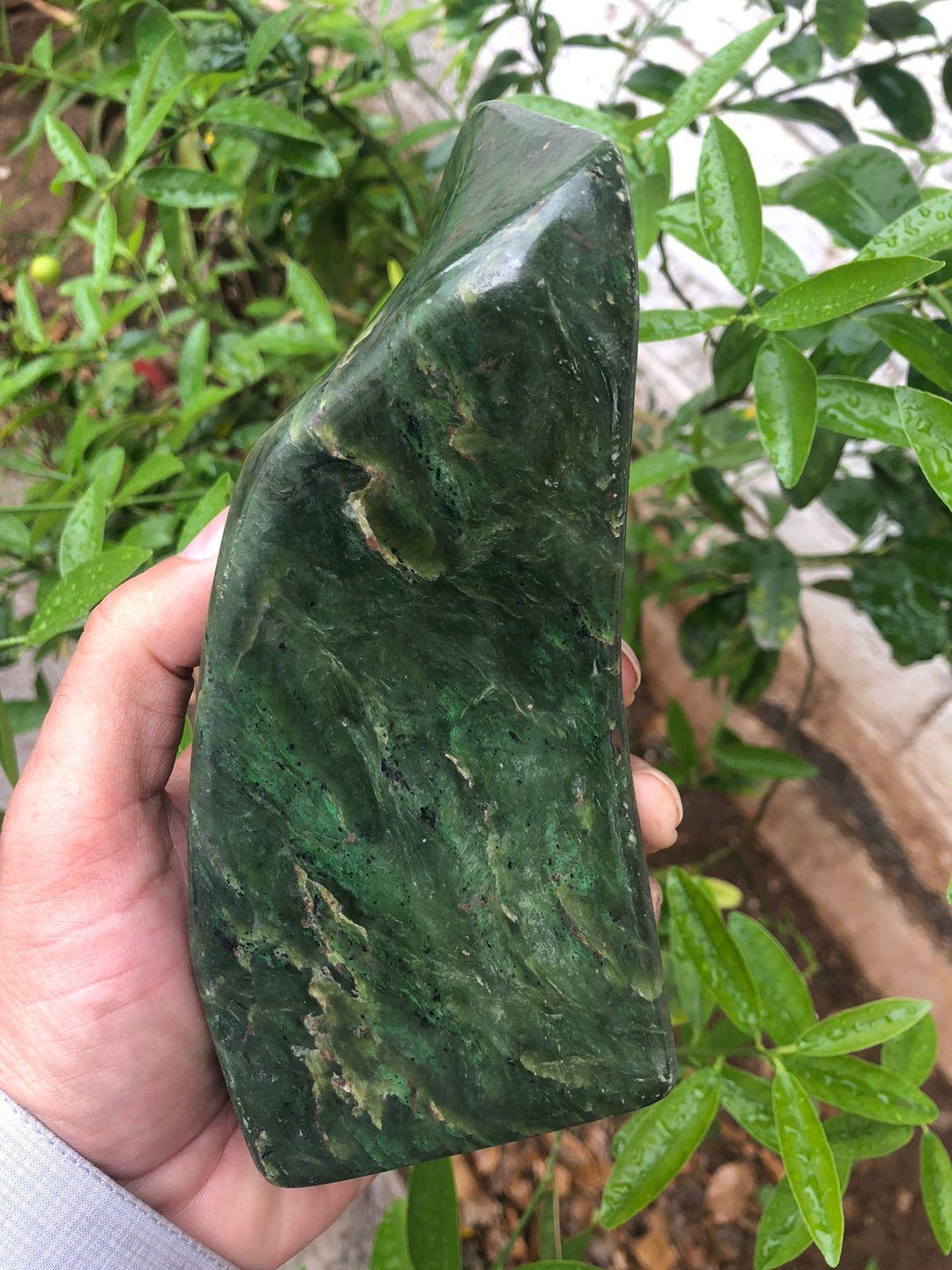 1321g Natural Nephrite Jade Polished Crystal Mineral Specimen Large ...