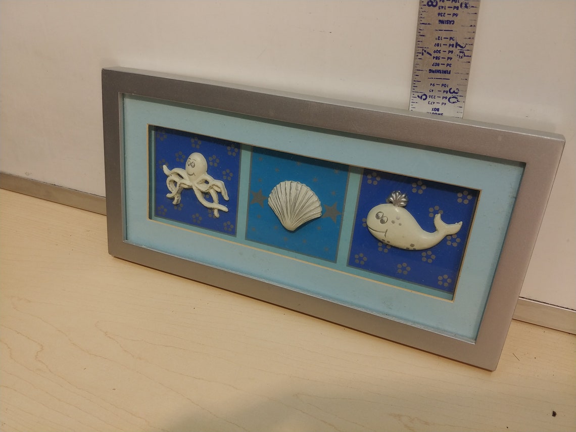 Fun 3D Diorama Picture Shadow Box of Ocean Creatures Nautical - Etsy
