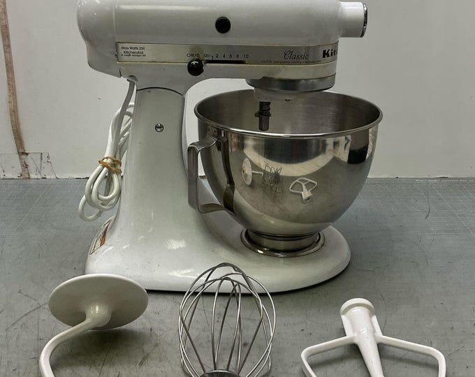 Kitchenaid Classic Stand Mixer Model K-45SSDWH Tilt-head 10-speed W/all ...