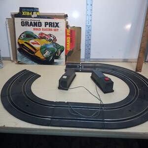 1960s Battery Powered Grand Prix Road Racing Set by the Plastic ...