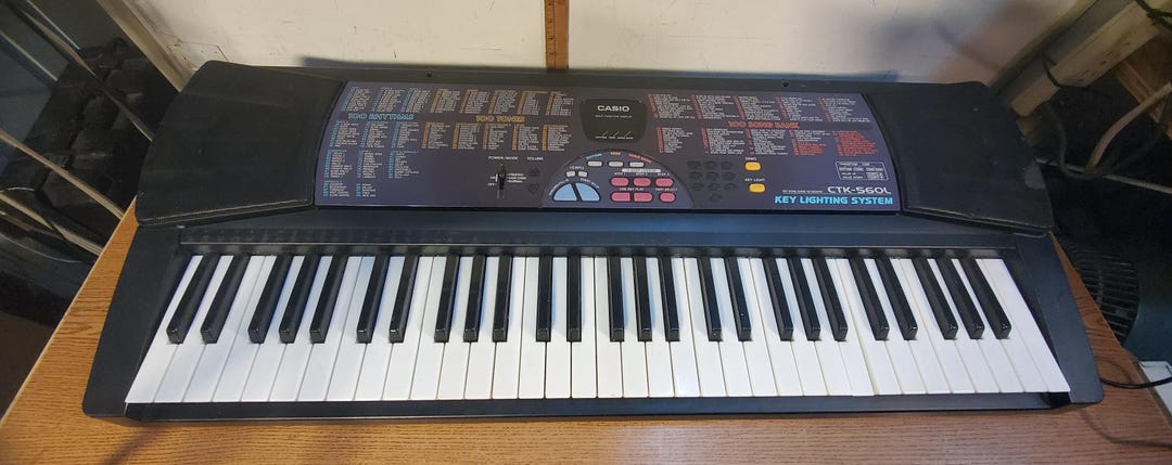 Casio CTK-560L 61-key Lighted Key Keyboard. Free Shipping - Etsy