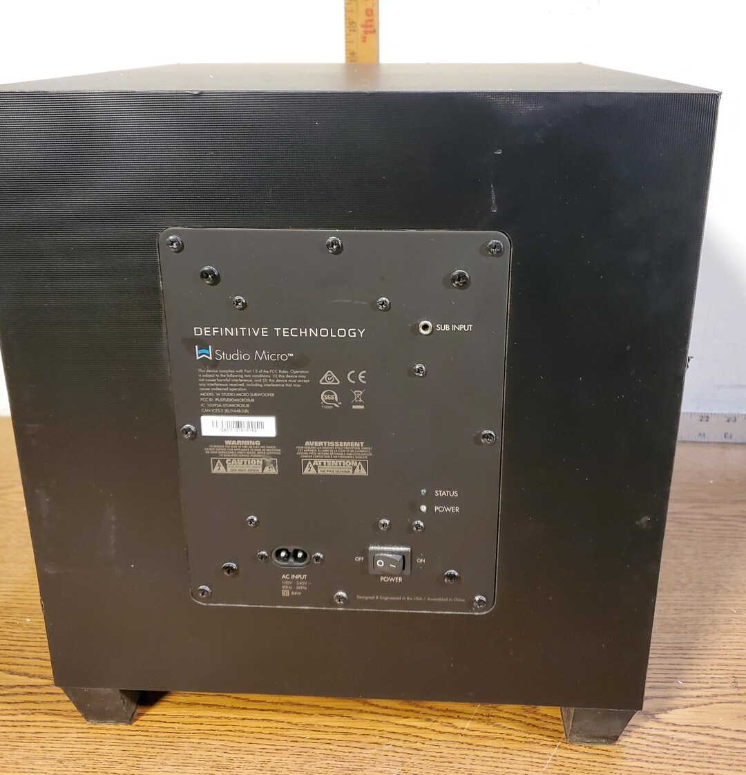 Definitive Technology W Studio Model Micro Subwoofer. Tested, Works ...
