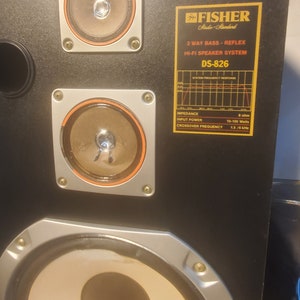 Fisher 3 Way Bass Reflex Hi-fi Speaker System DS-826. Watch Video Demo. READ Free Shipping - Etsy