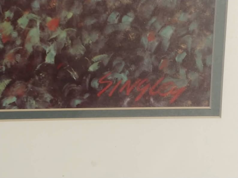 Greg Singley Framed Print watercolor of floral garden | Etsy