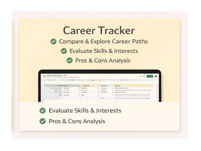 Career Planning Dashboard | Career Planner Spreadsheet | Goal & Skill ...